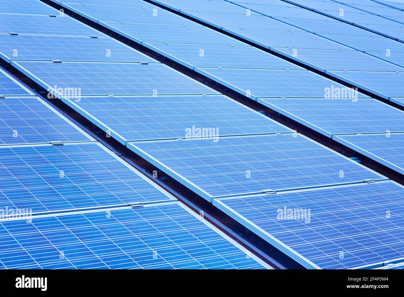 Close up solar photovoltaic panels. Technology for renewable energy ...