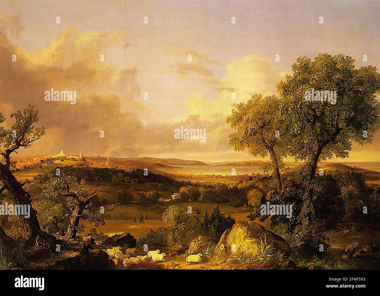 Thomas Cole - View Boston 18 Stock Photo - Alamy