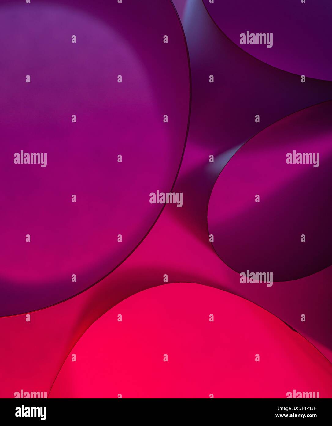 Close-up view of beautiful abstract light violet and red paper ...