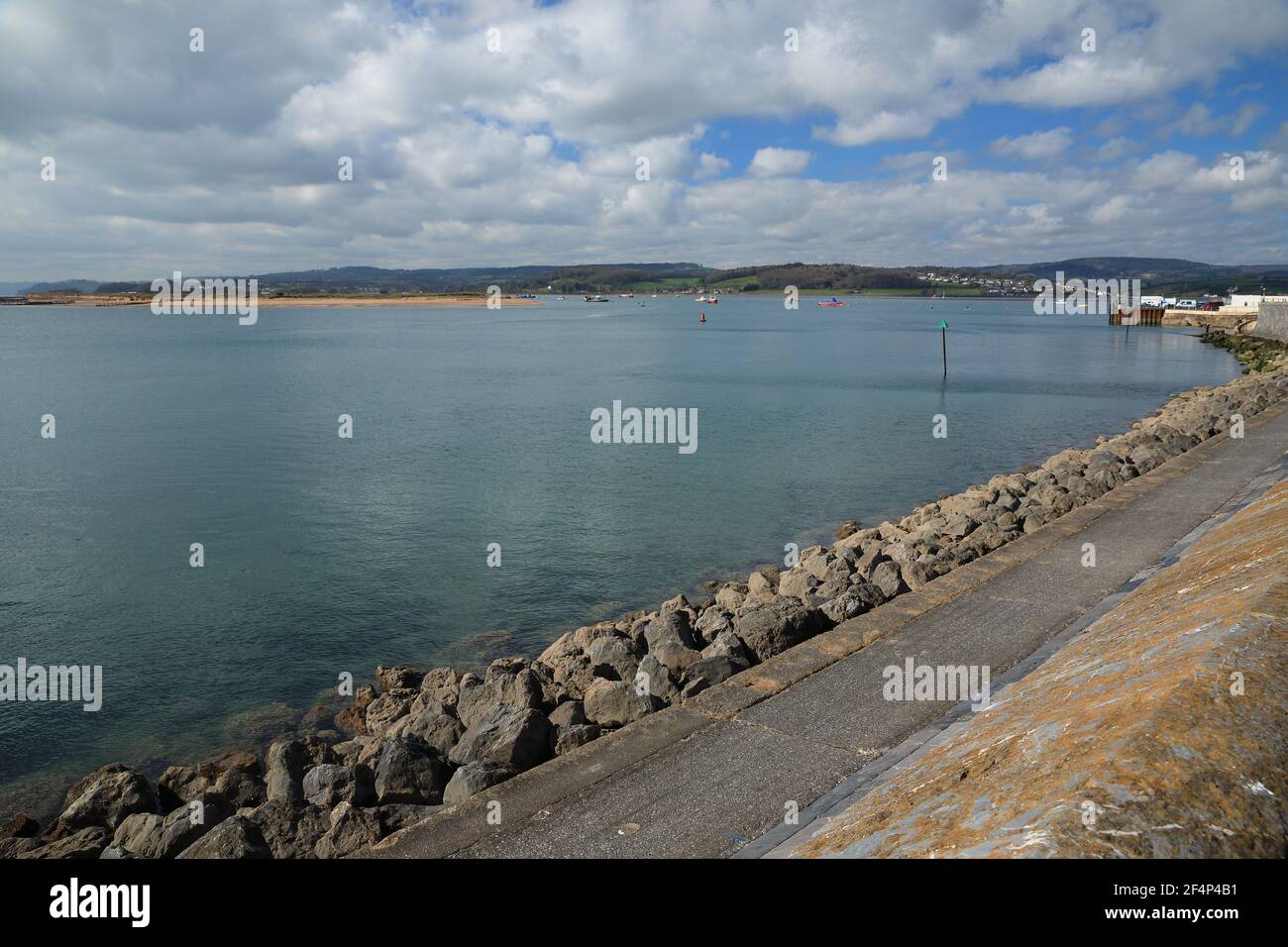 Exmouth seafront, view towards Dawlish Warren, East Devon, England, UK ...