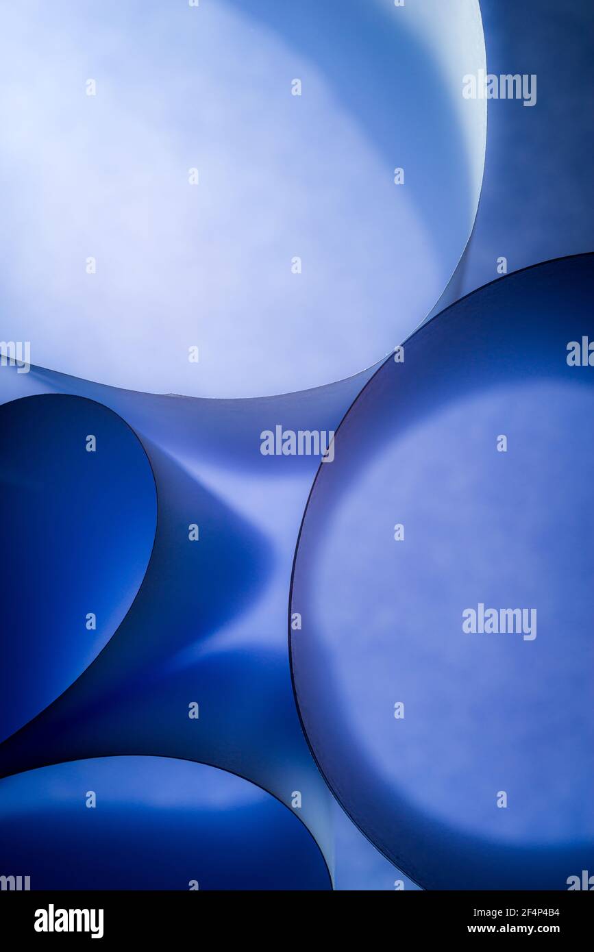 Close-up view of beautiful abstract light blue paper background ...