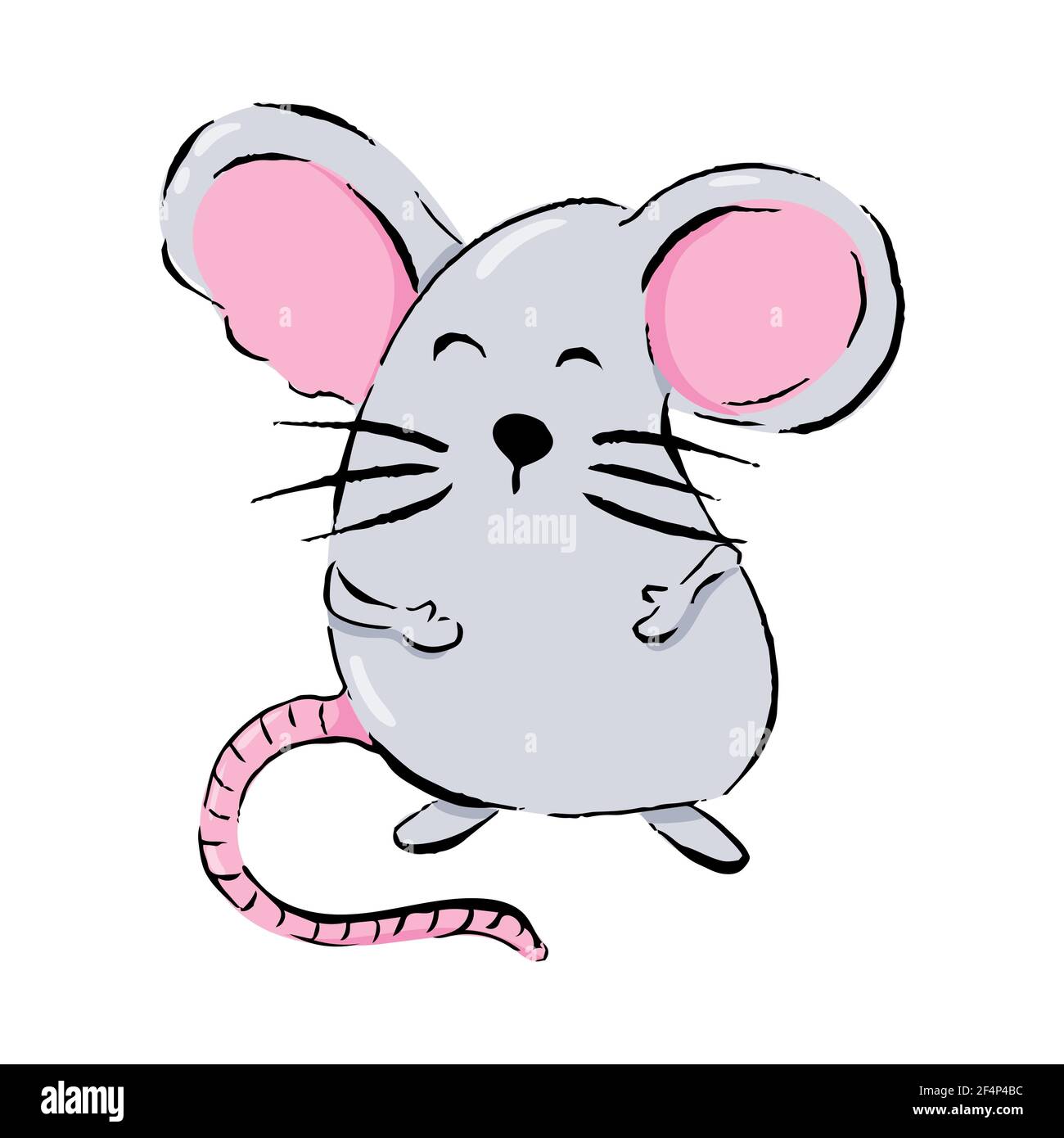 Cute mouse cartoon, vector illustration isolated on white background ...