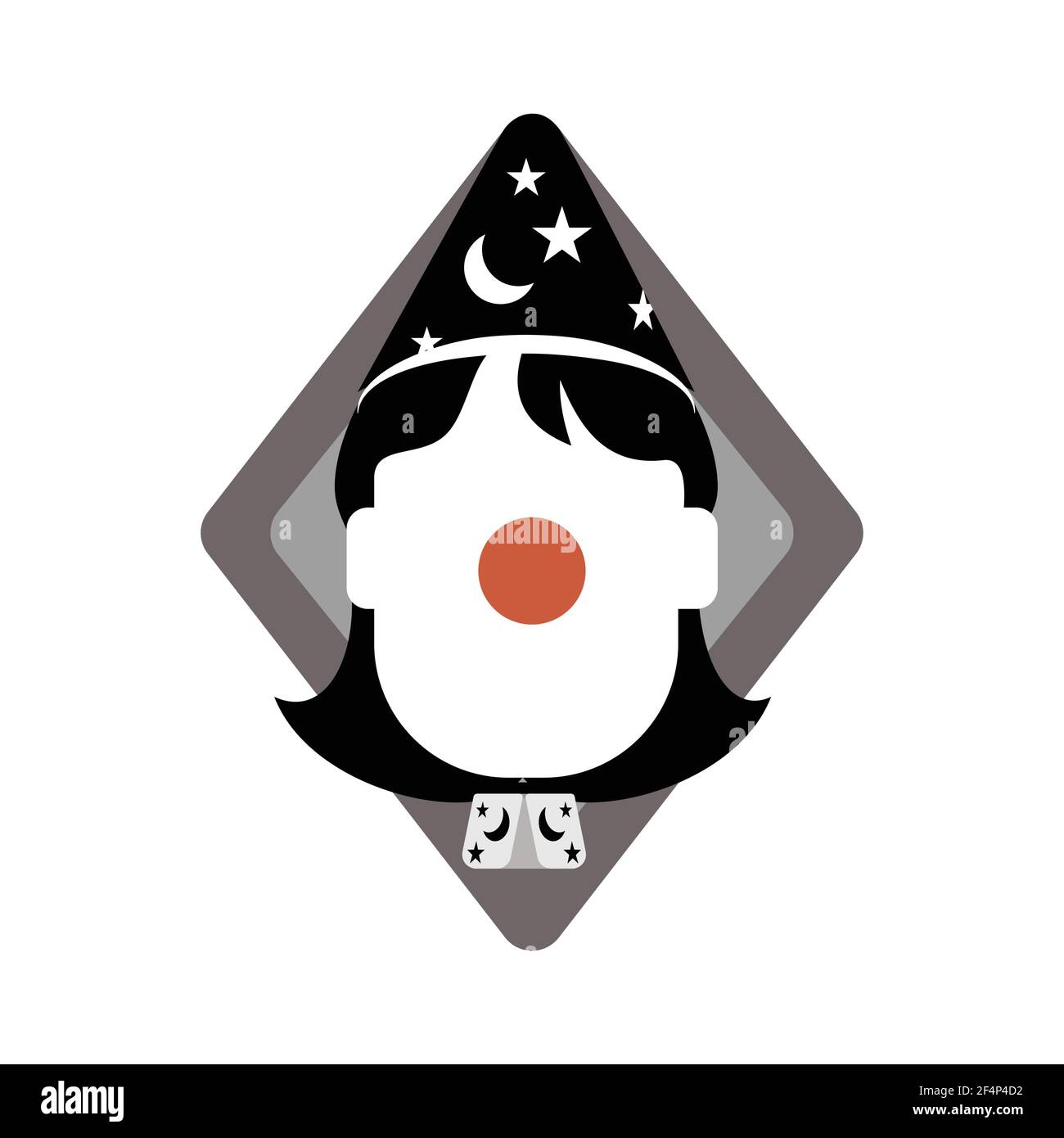 Female clown magician with triangle background Stock Vector Image & Art ...