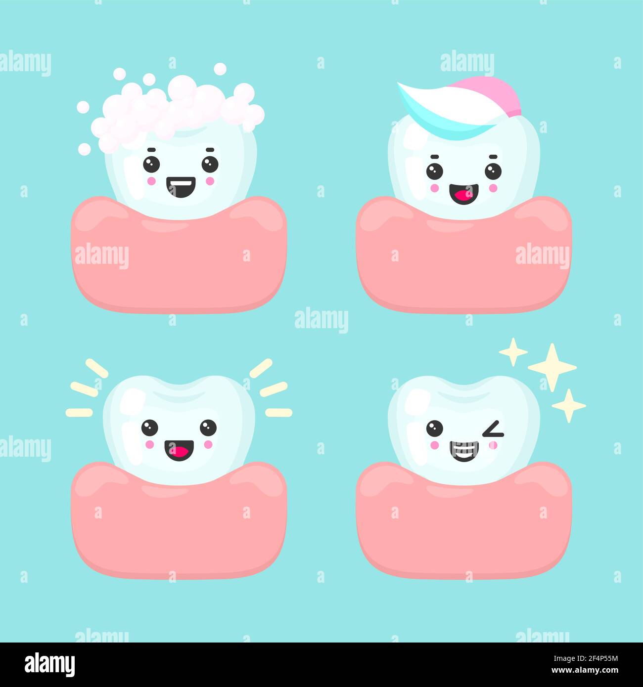 Smiling tooth dental vector cartoon hi-res stock photography and images ...