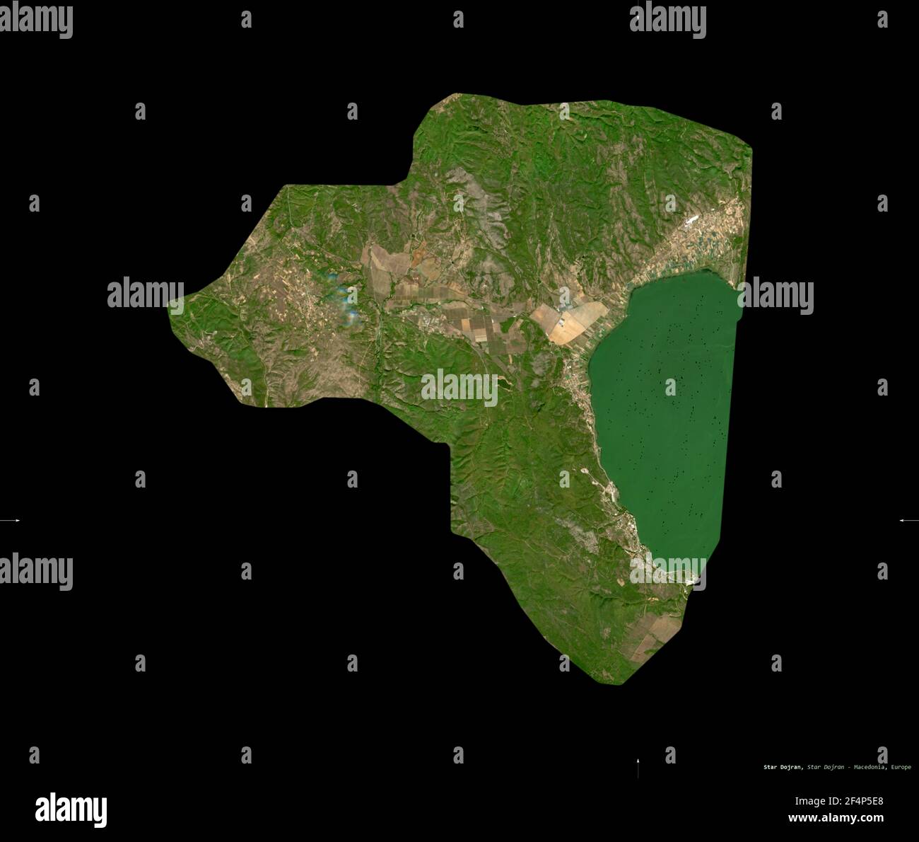 Star Dojran, municipality of Macedonia. Sentinel-2 satellite imagery ...