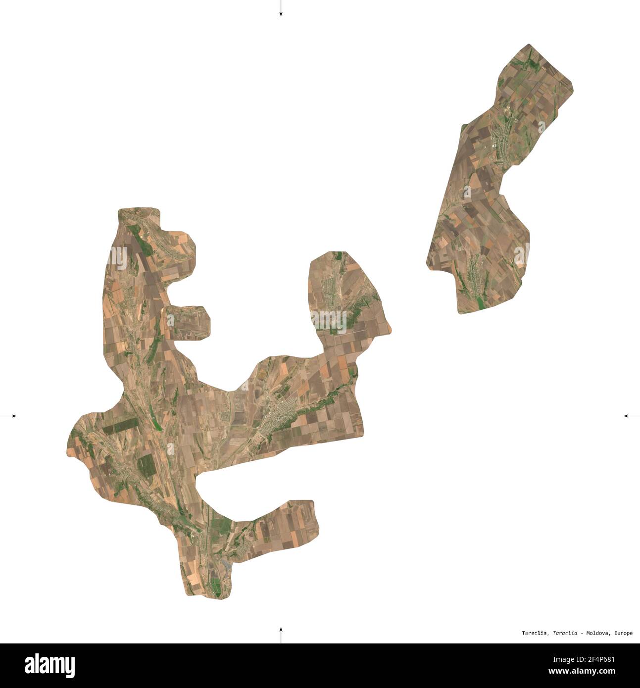 Taraclia, district of Moldova. Sentinel-2 satellite imagery. Shape ...