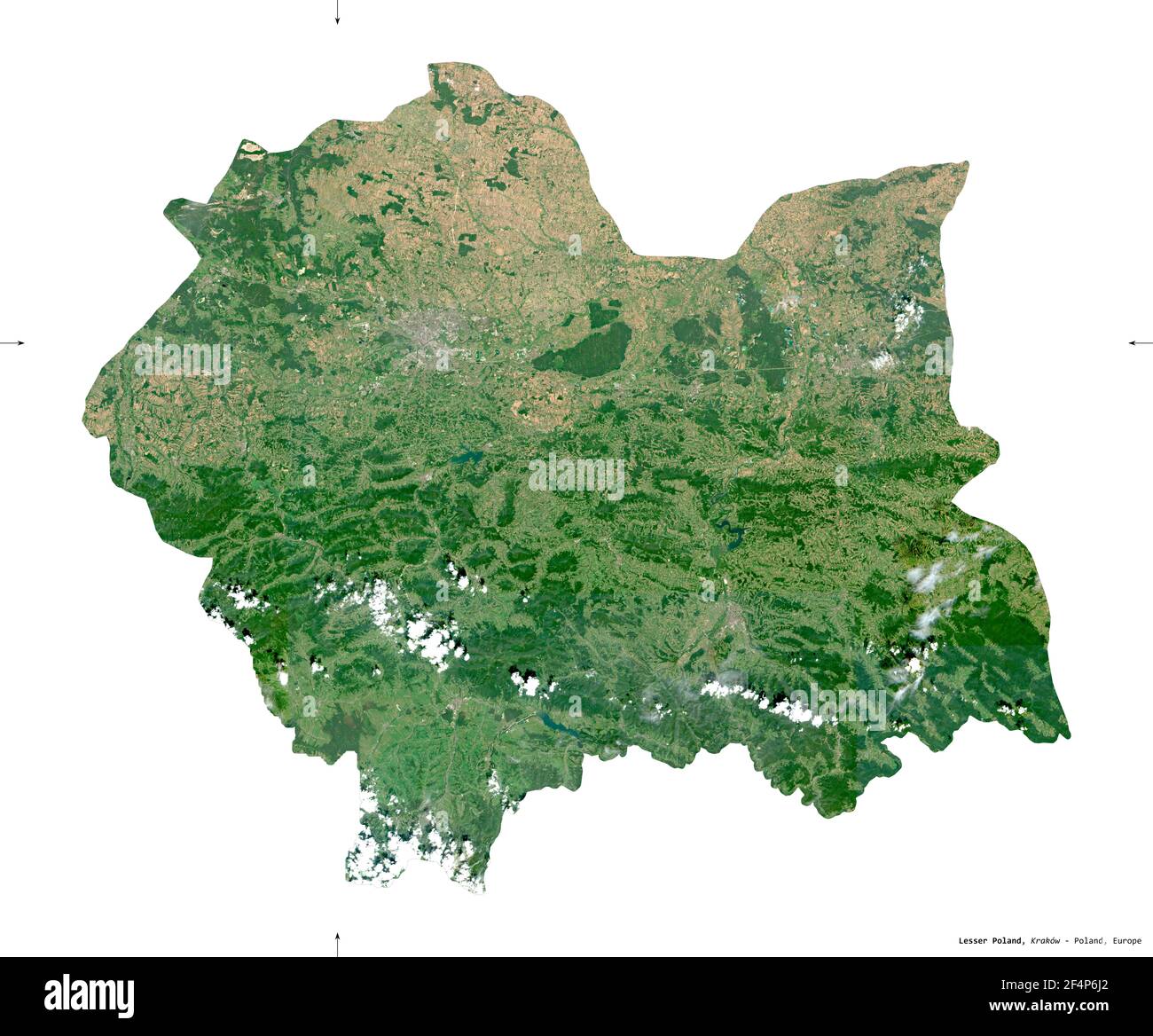 Lesser Poland, voivodeship|province of Poland. Sentinel-2 satellite ...