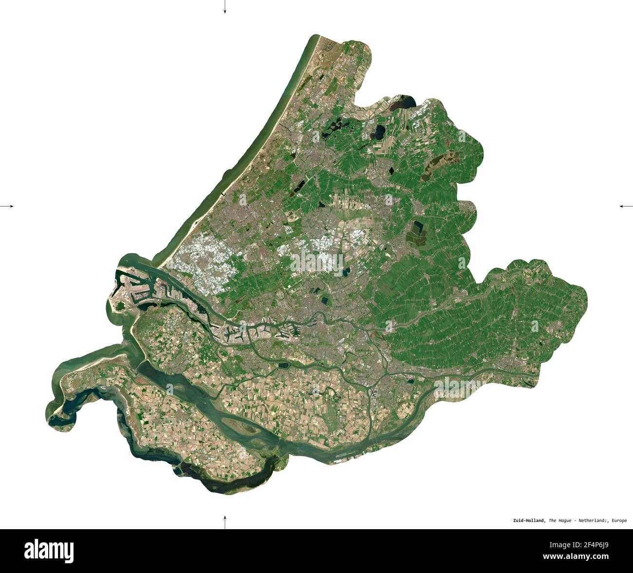Zuid-Holland, province of Netherlands. Sentinel-2 satellite imagery ...