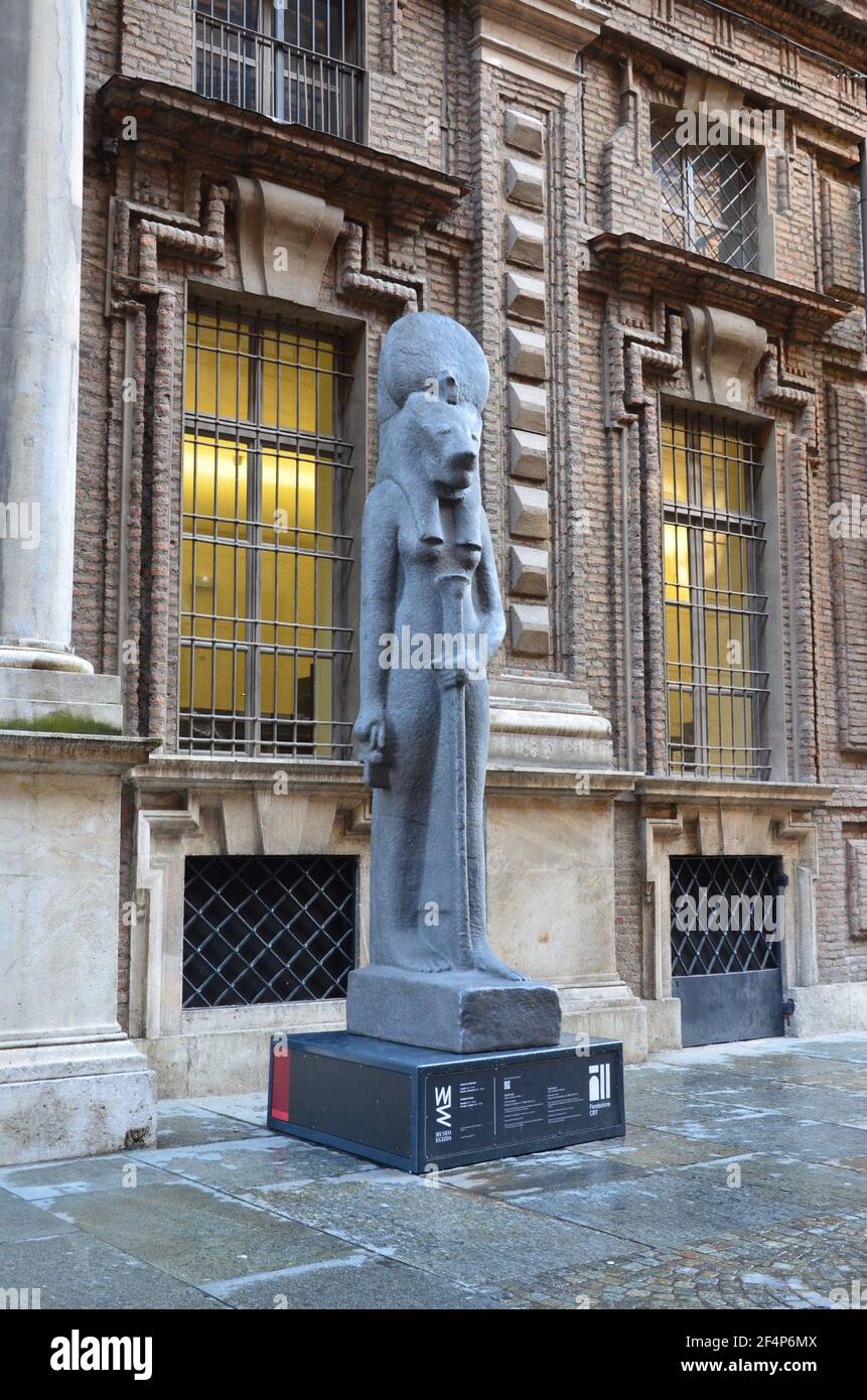 The Entrance of the Egyptian Museum of Turin Stock Photo - Alamy