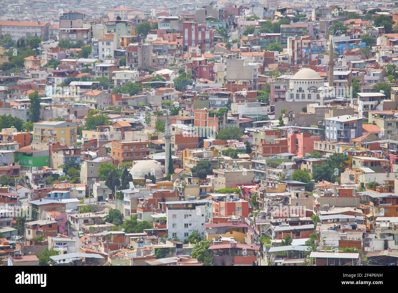 The colorful houses of the slum on a hill Stock Photo - Alamy