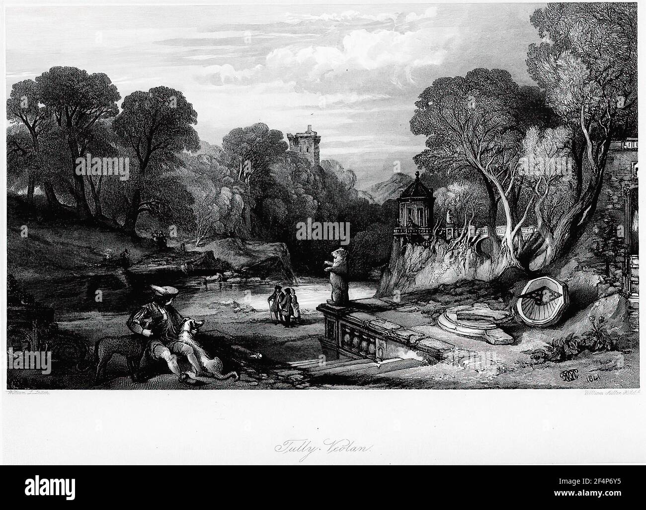 William Leighton Leitch - Tulleveolan Engraving William Miller After ...
