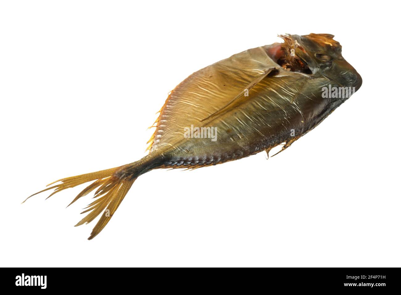 Smoked Vomer fish on a white background, isolated Stock Photo - Alamy
