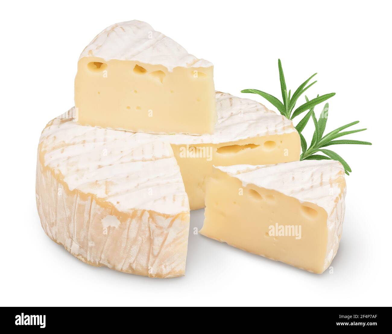 Camembert cheese isolated on white background with clipping path and ...