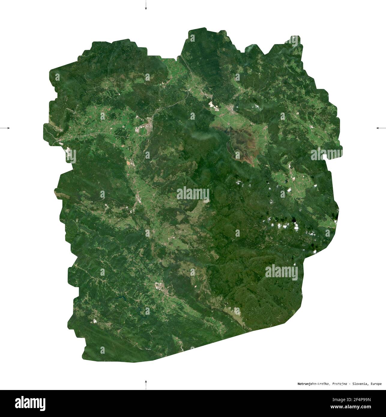 Notranjsko kraska outline map Cut Out Stock Images & Pictures - Alamy