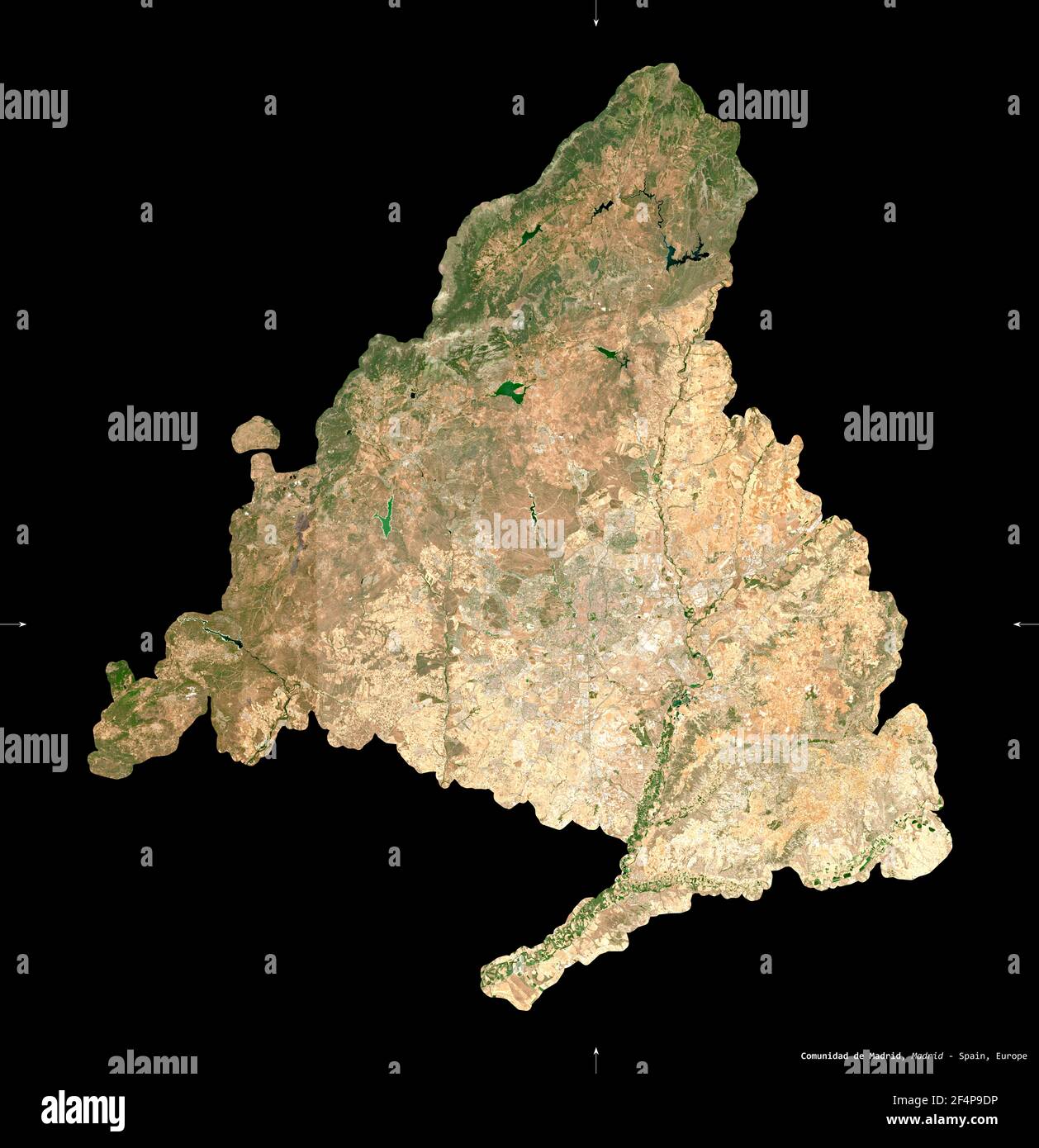 Comunidad de Madrid, autonomous community of Spain. Sentinel-2 ...