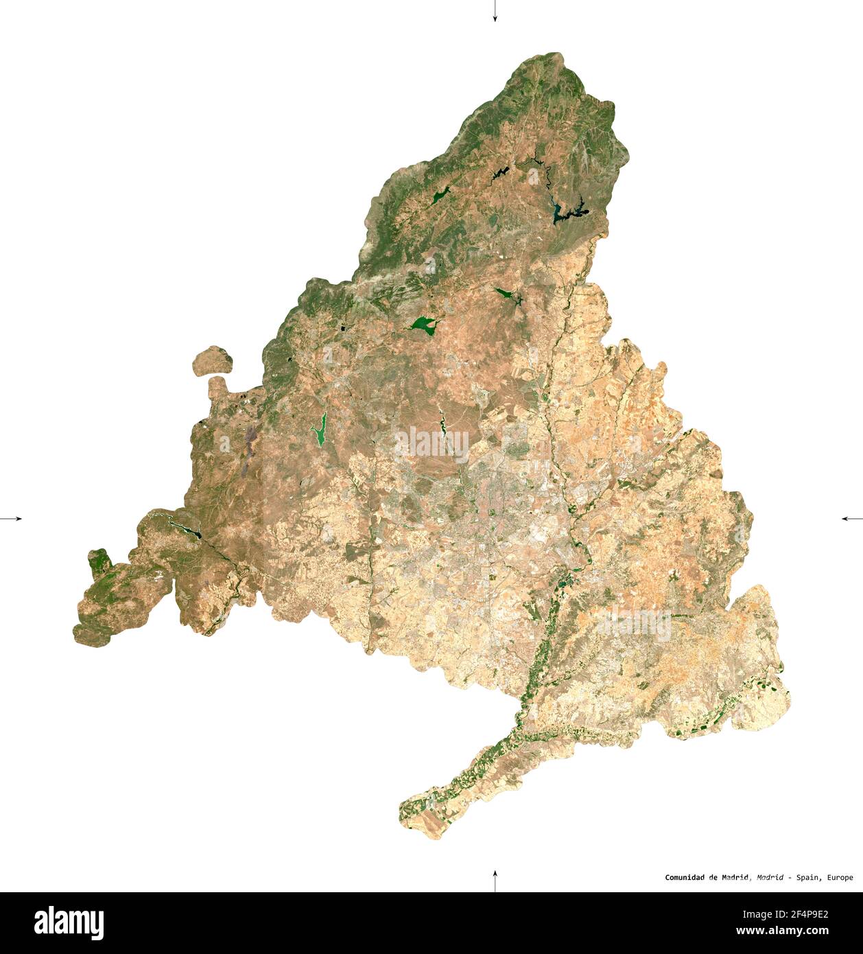 Comunidad de Madrid, autonomous community of Spain. Sentinel-2 ...
