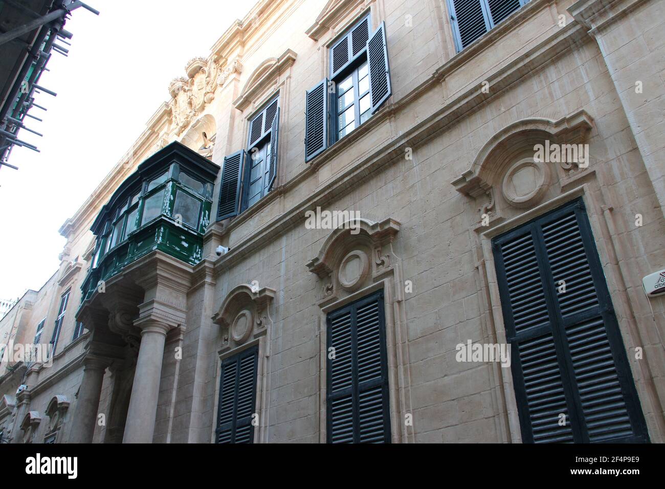 baroque mansion (?) n valletta in malta Stock Photo - Alamy