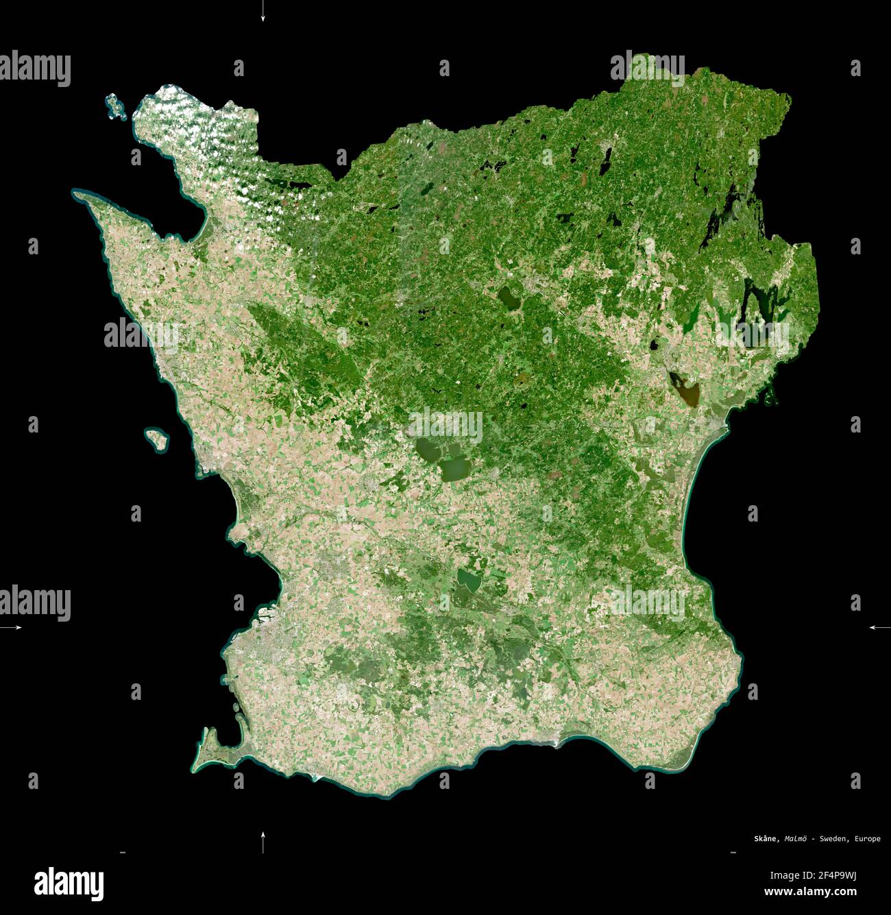 Skane outline map hi-res stock photography and images - Alamy