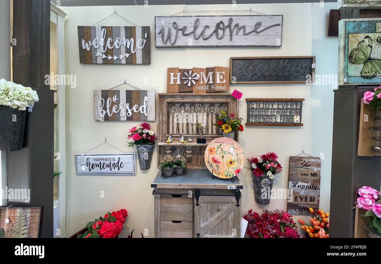 Orlando, FL USA - February 27, 2021: The spring and summer interior ...