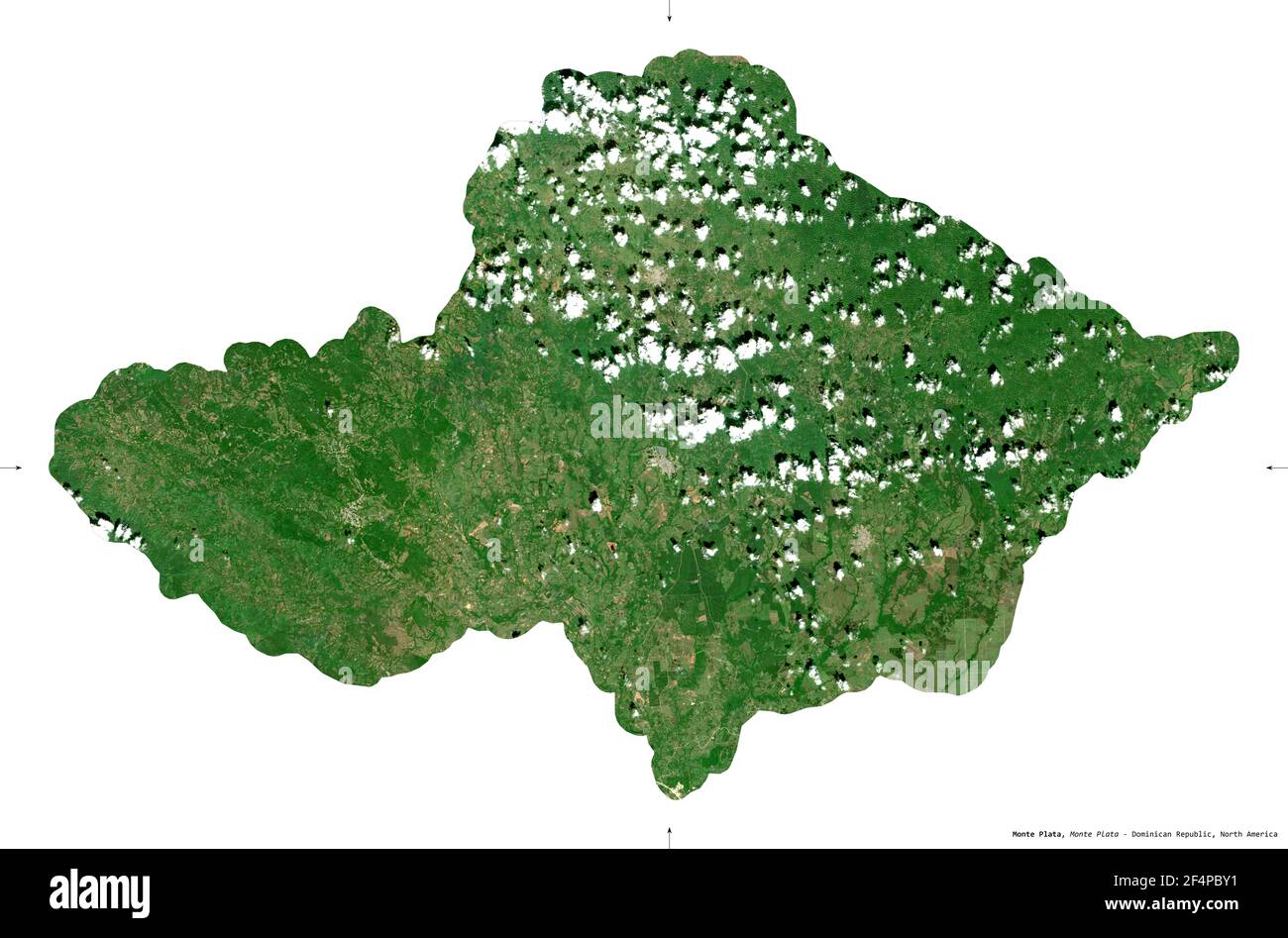 Monte Plata, province of Dominican Republic. Sentinel-2 satellite ...