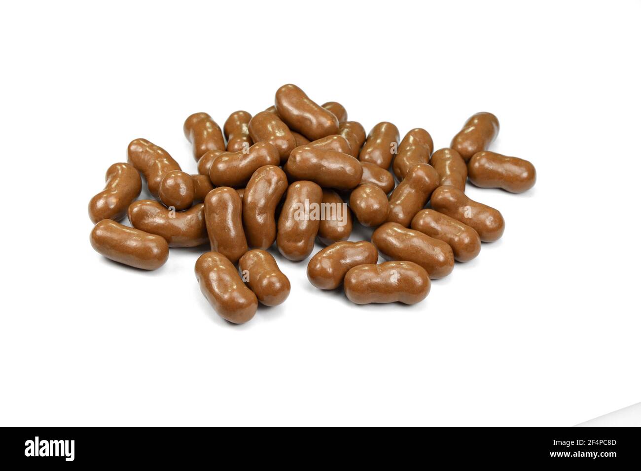 Chocolate, sweet crunchy snack isolated on white background. Chocolate ...