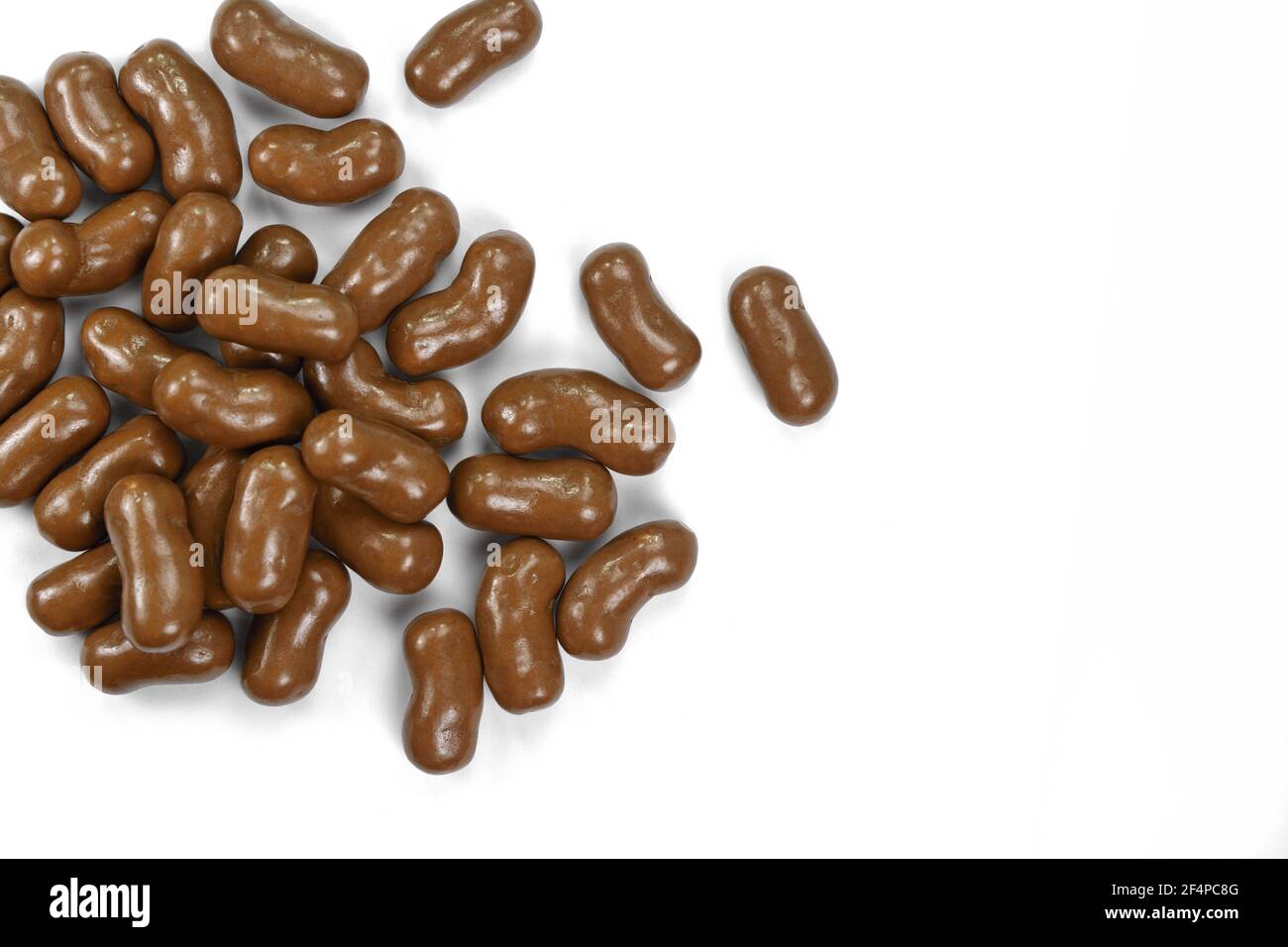Chocolate, sweet crunchy snack isolated on white background. Chocolate ...