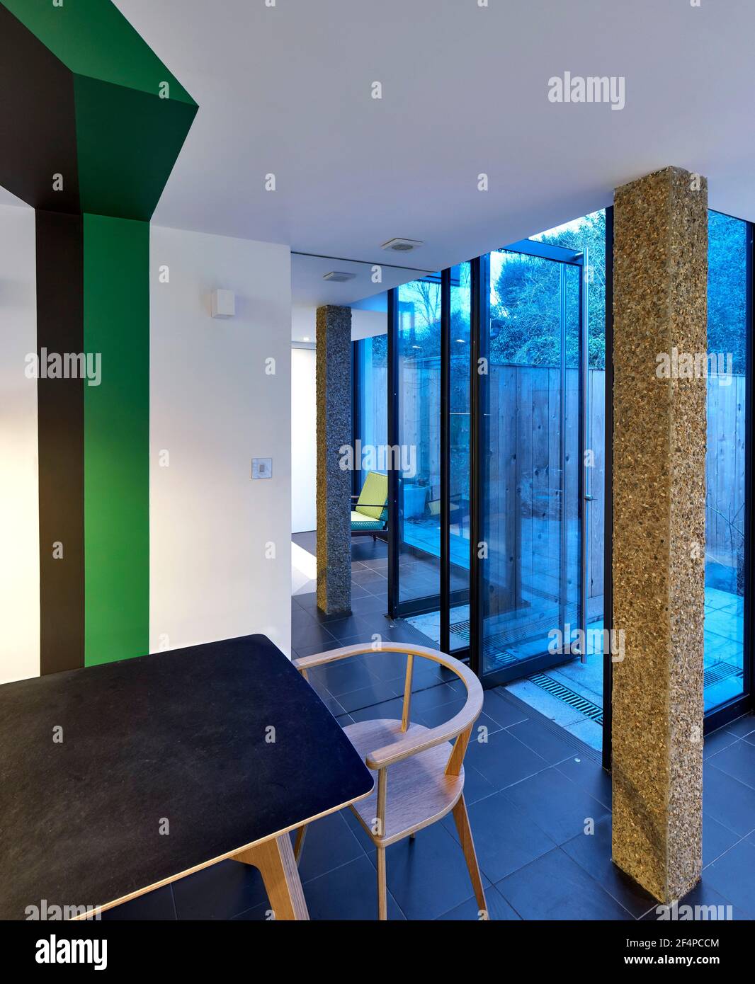 Interior View towards dusk. Private Residence, London, United Kingdom ...