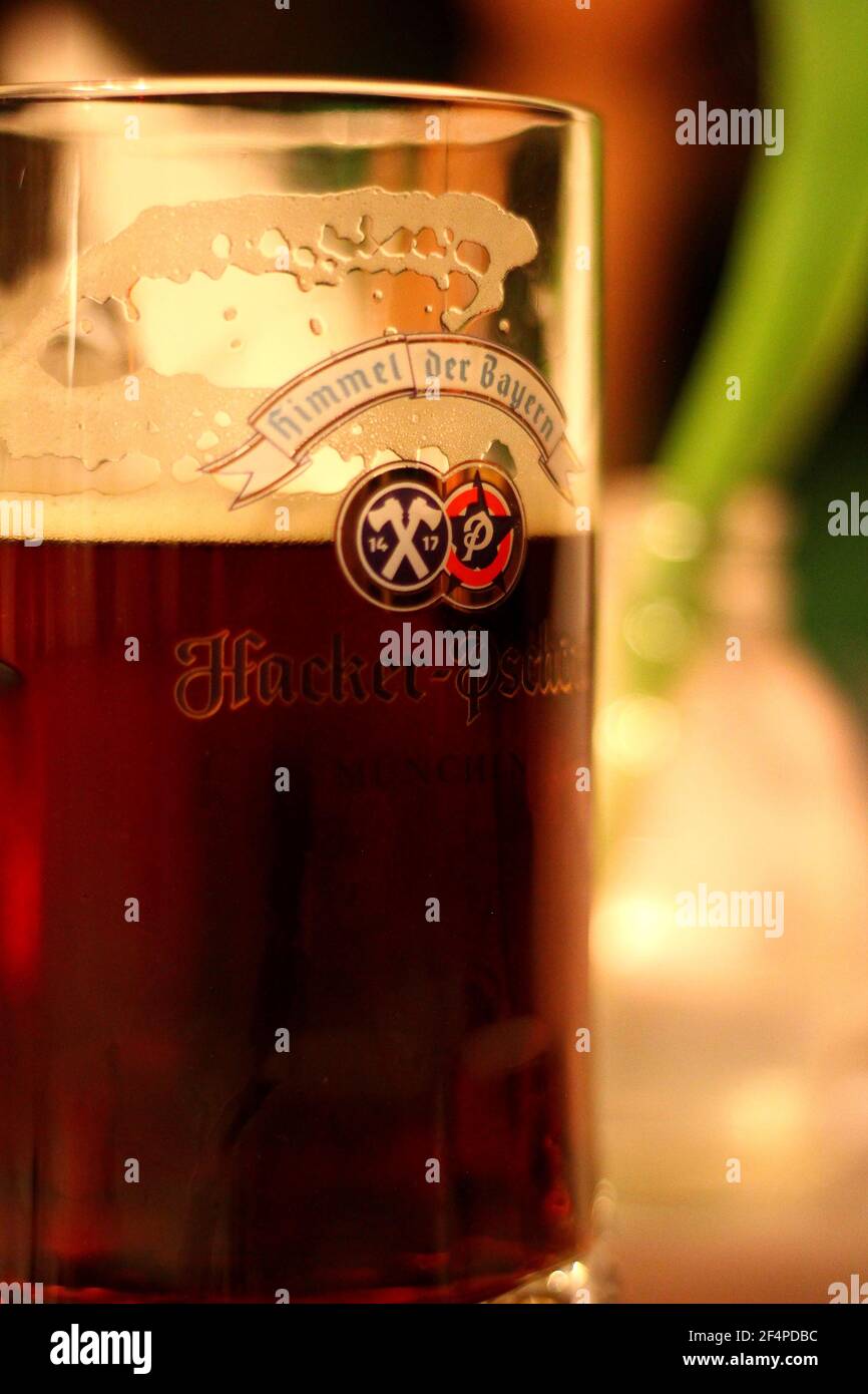 A glass of red beer Stock Photo - Alamy