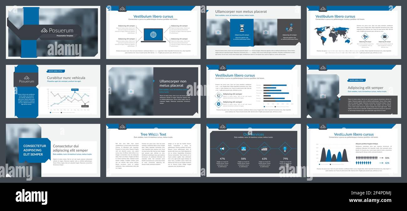 Elements of infographics for presentations templates. Annual report ...