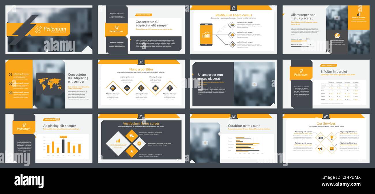Elements of infographics for presentations templates. Annual report ...