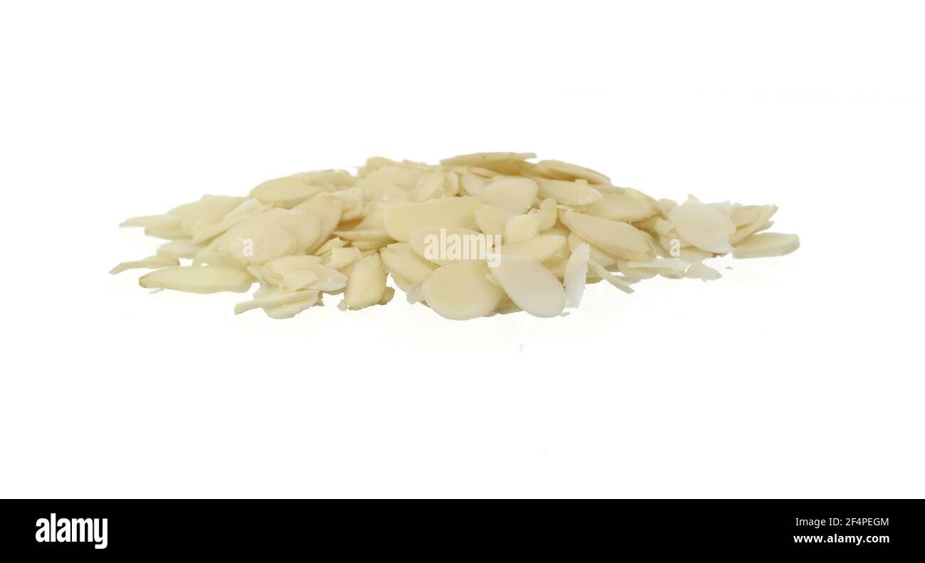 White background flaked almonds hi-res stock photography and images - Alamy