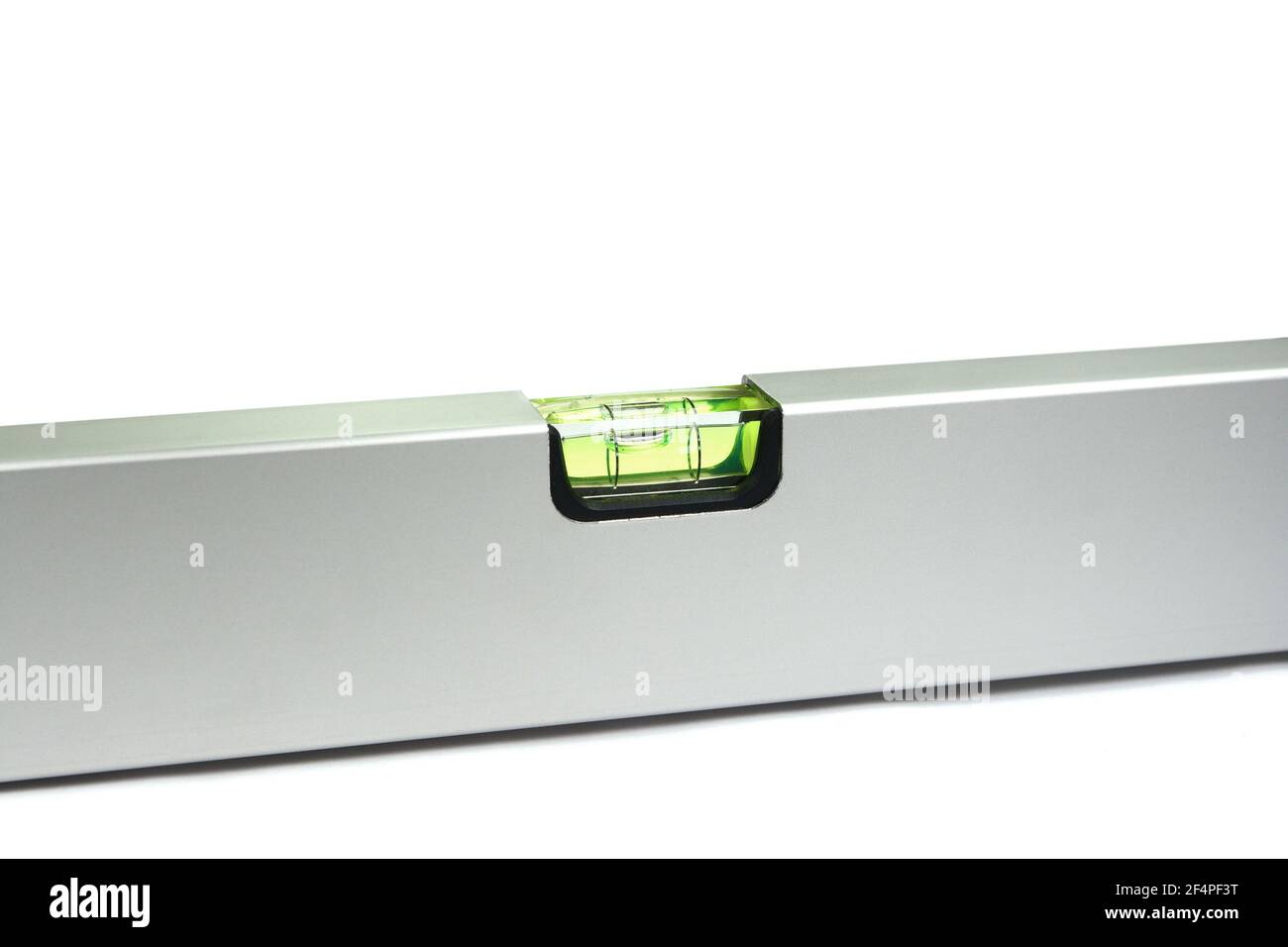 Green bubble level isolated on a white background with clipping path ...
