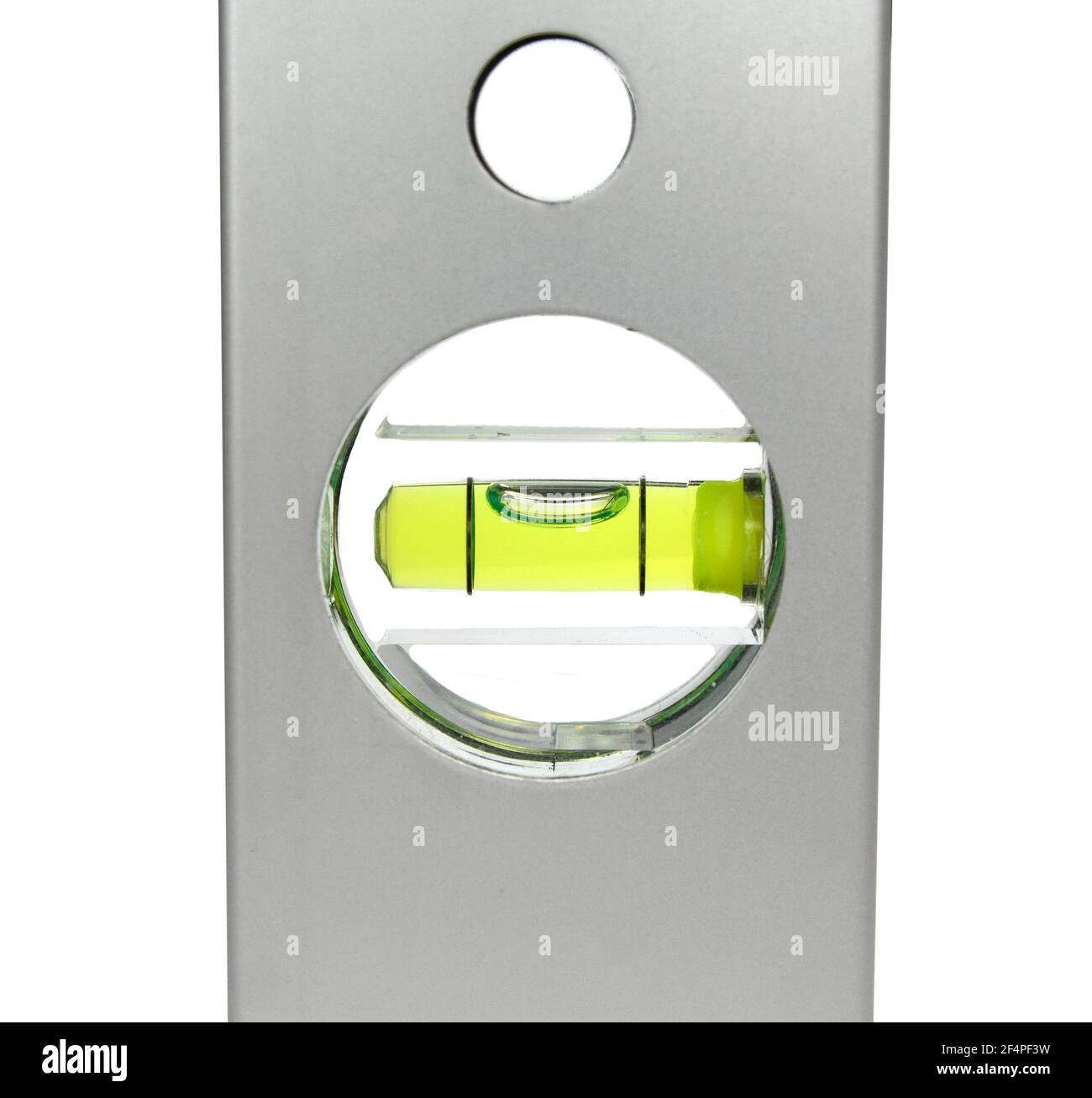 Green bubble level isolated on a white background with clipping path ...