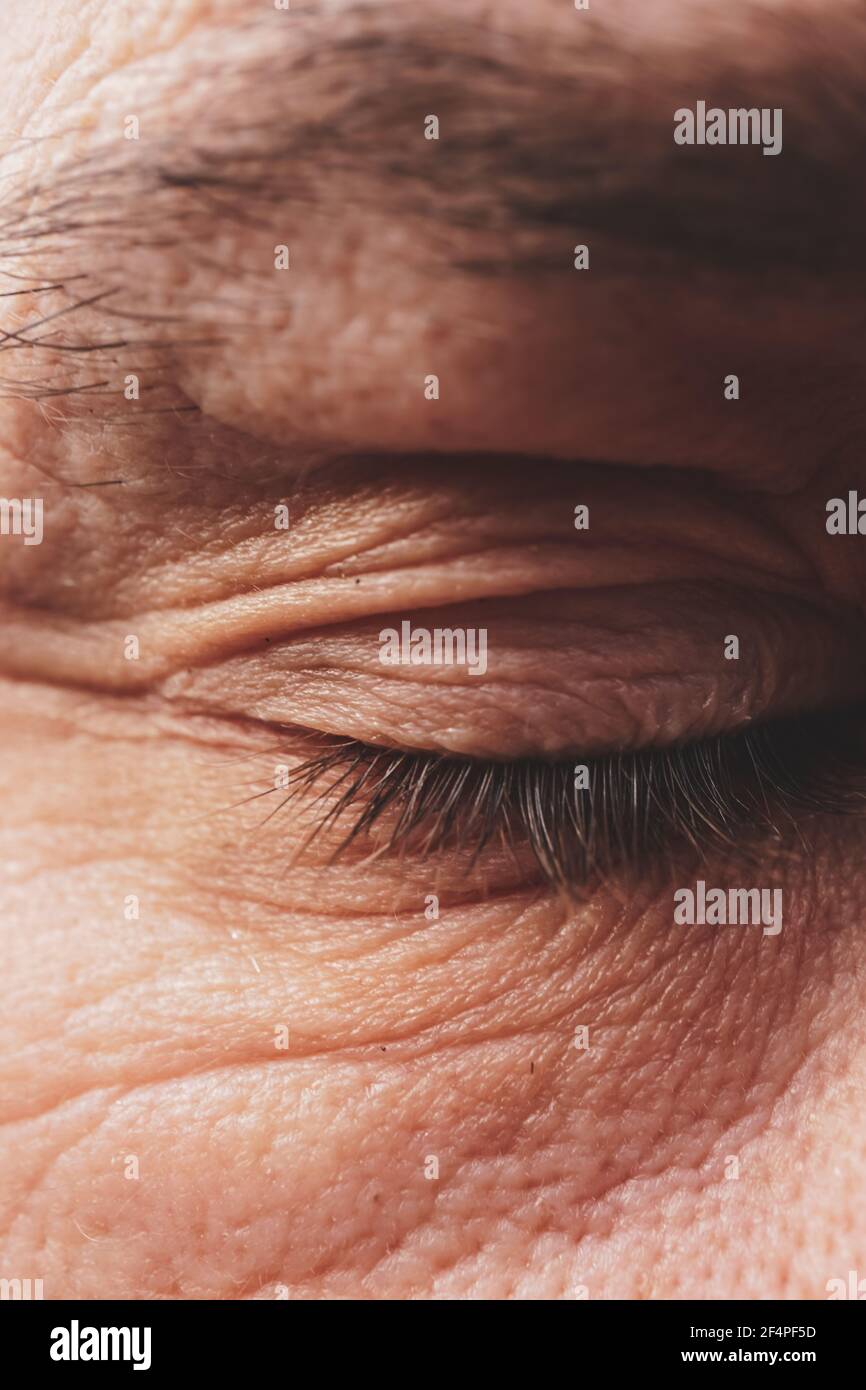 man thinking with closed eyes Stock Photo - Alamy