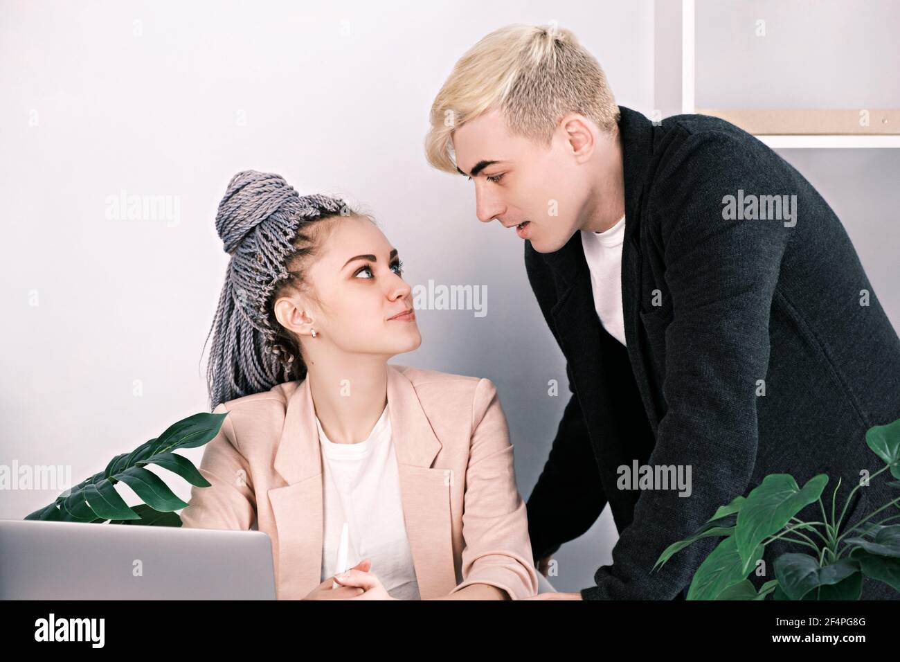 Flirt office hi-res stock photography and images - Alamy