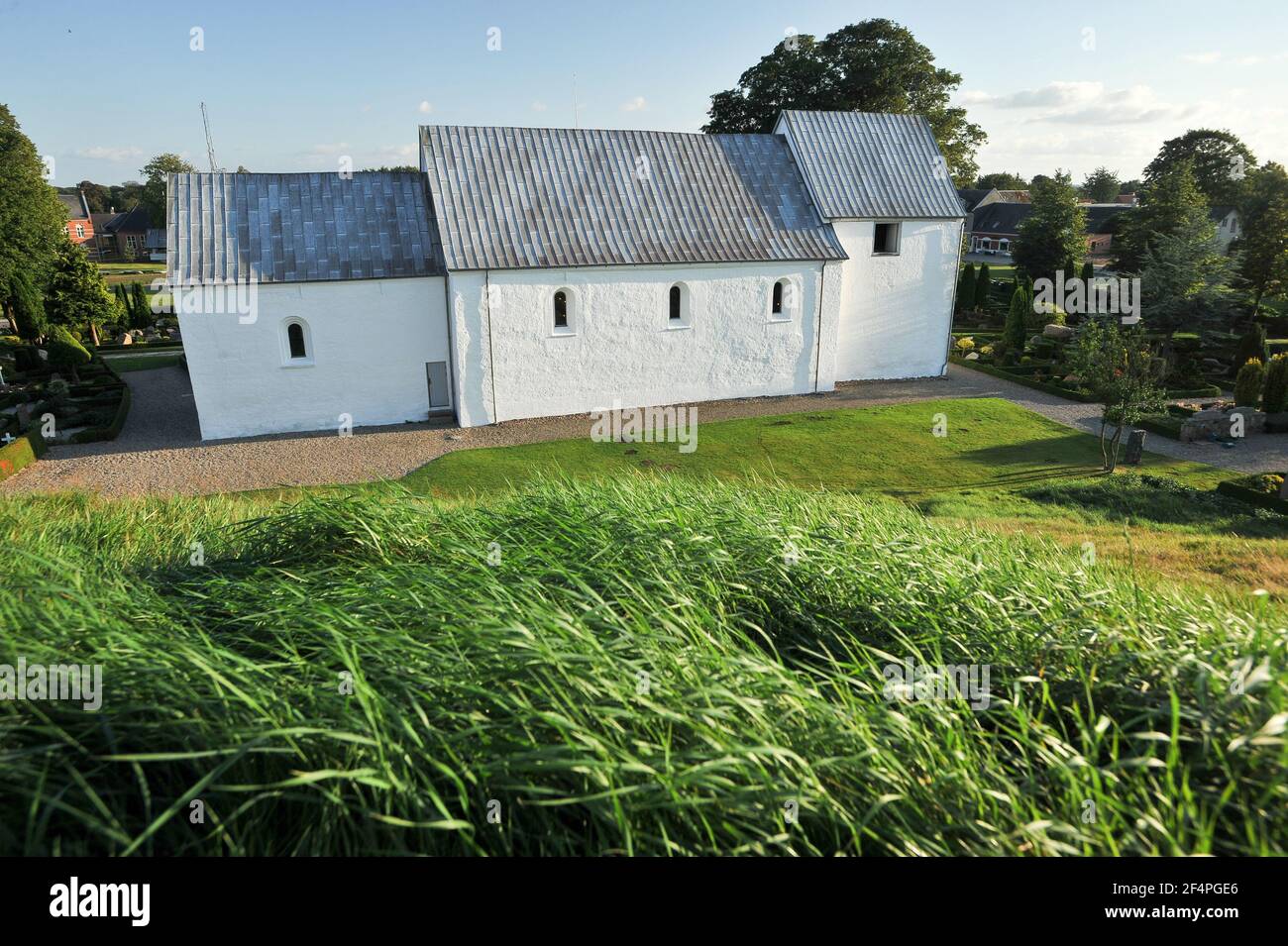 Romanesque Jelling kirke (church) built in 1100. The royal seat of ...