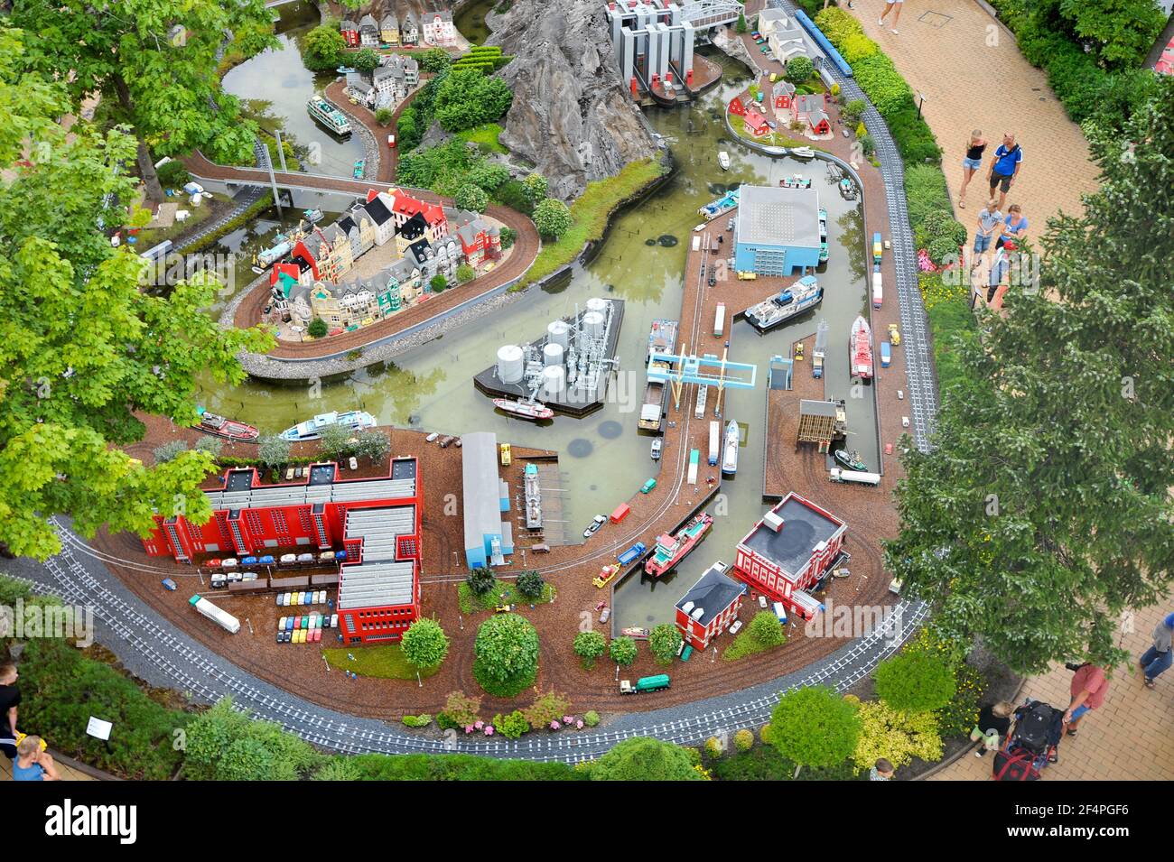 Lego bricks elephants in Mini Land area in Legoland Billund Resort ...