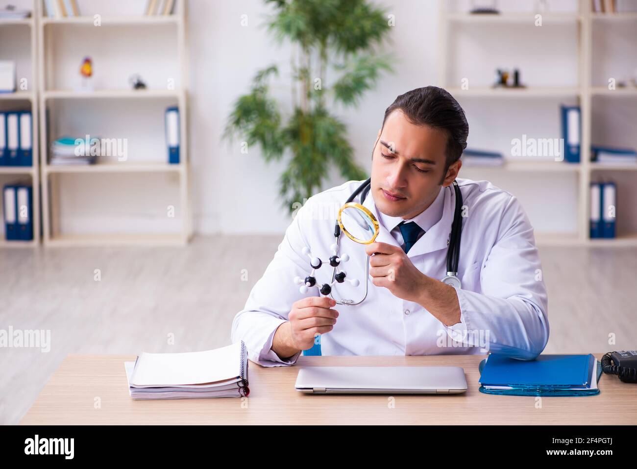 Male student doctor in education concept Stock Photo - Alamy