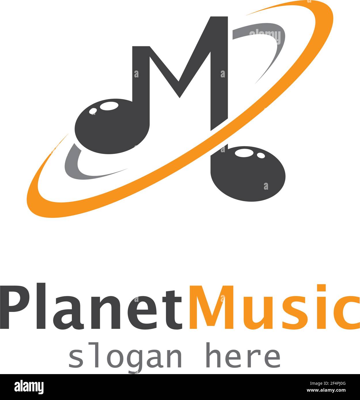 Planet music icon logo creative vector illustration Stock Vector Image ...