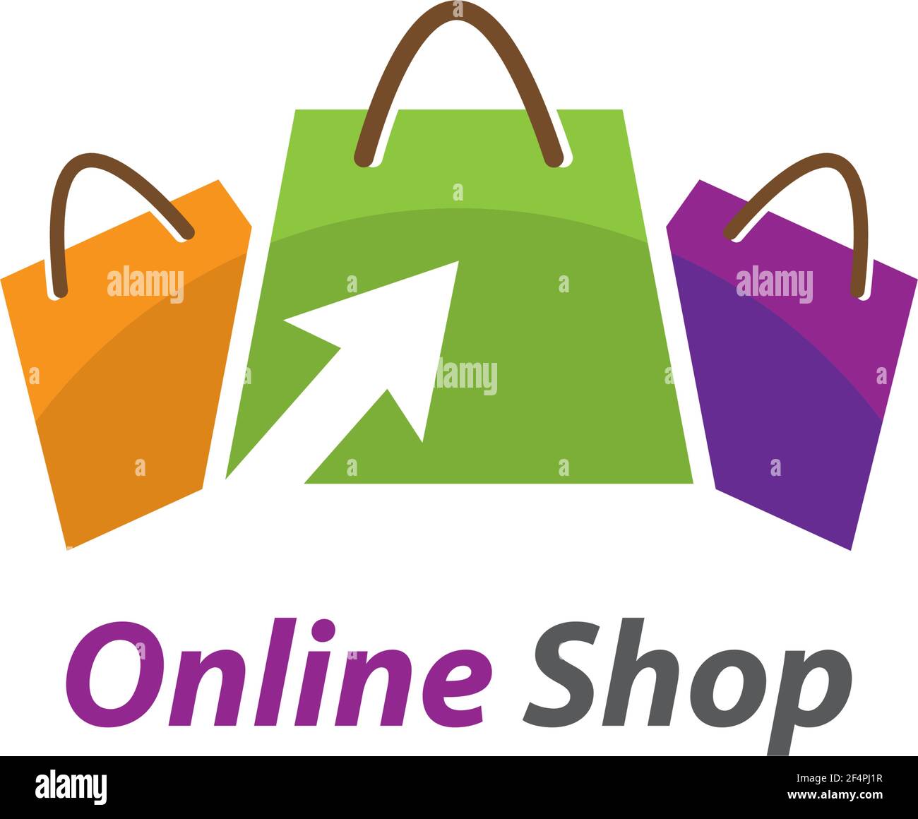 Online shop logo template icon vector design Stock Vector Image & Art ...