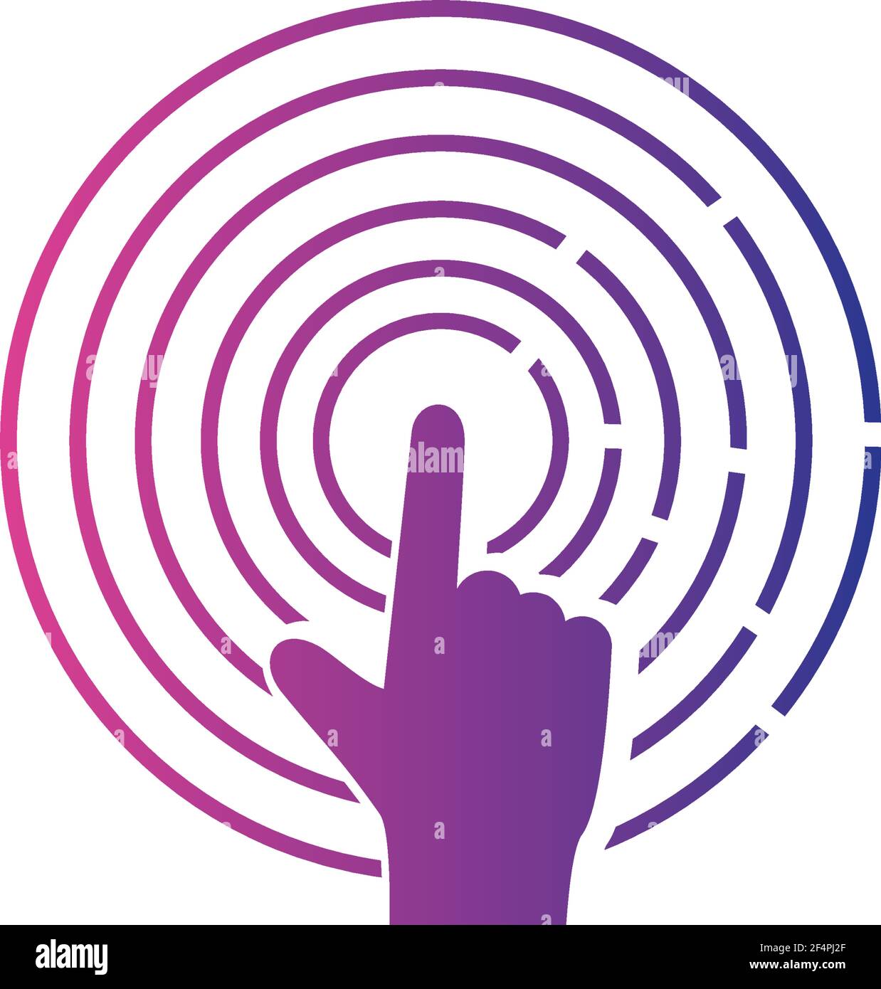 Digital touch logo template icon vector design Stock Vector Image & Art ...