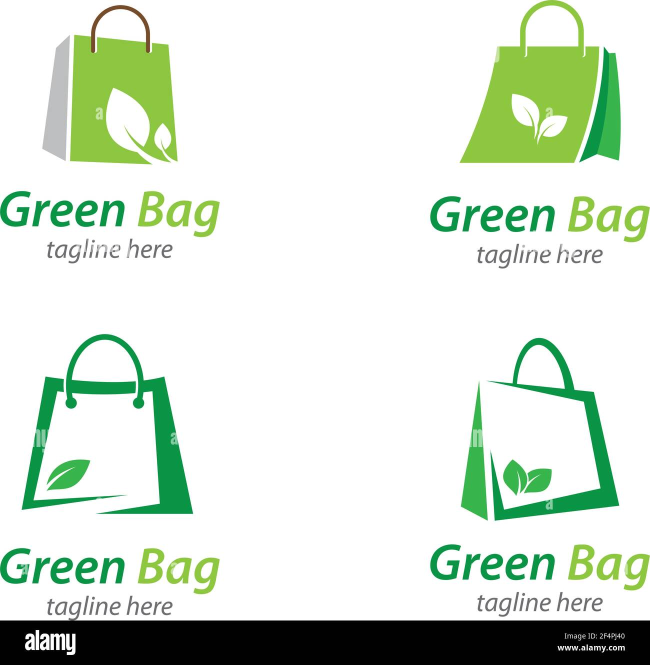 Green bag logo template icon vector design Stock Vector Image & Art - Alamy