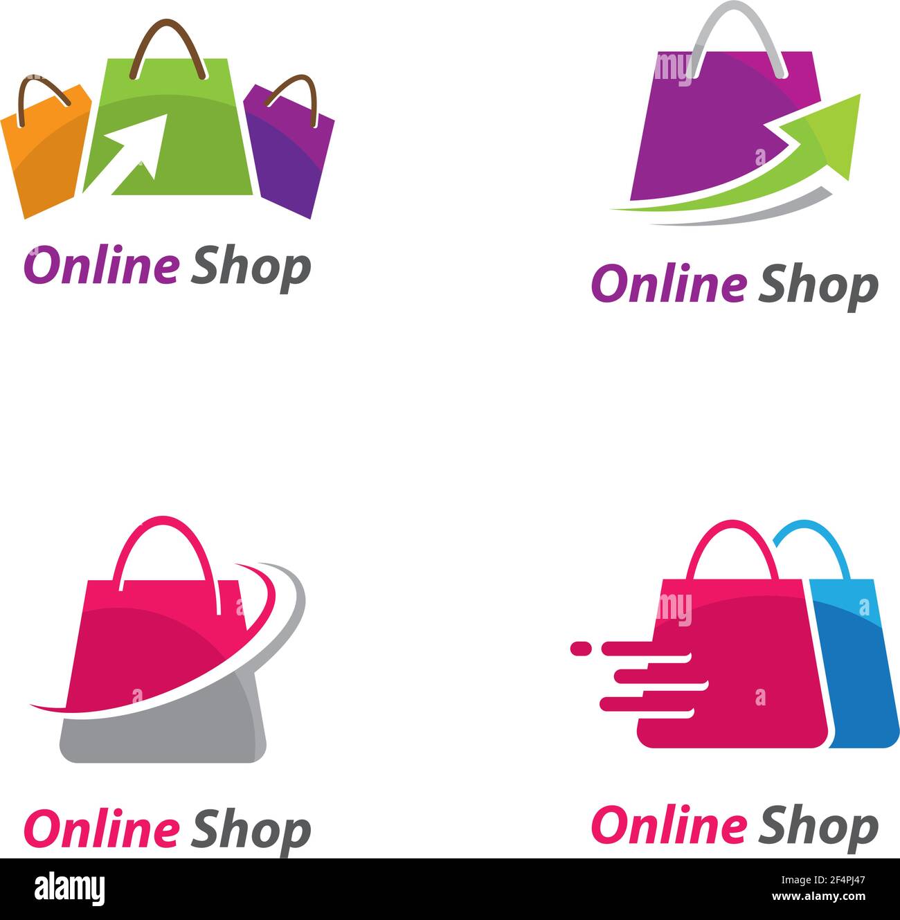 Online shop logo template icon vector design Stock Vector Image & Art ...