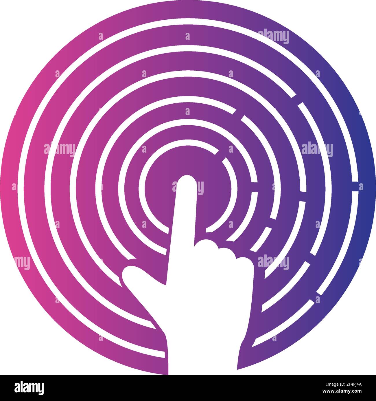 Digital touch logo template icon vector design Stock Vector Image & Art ...