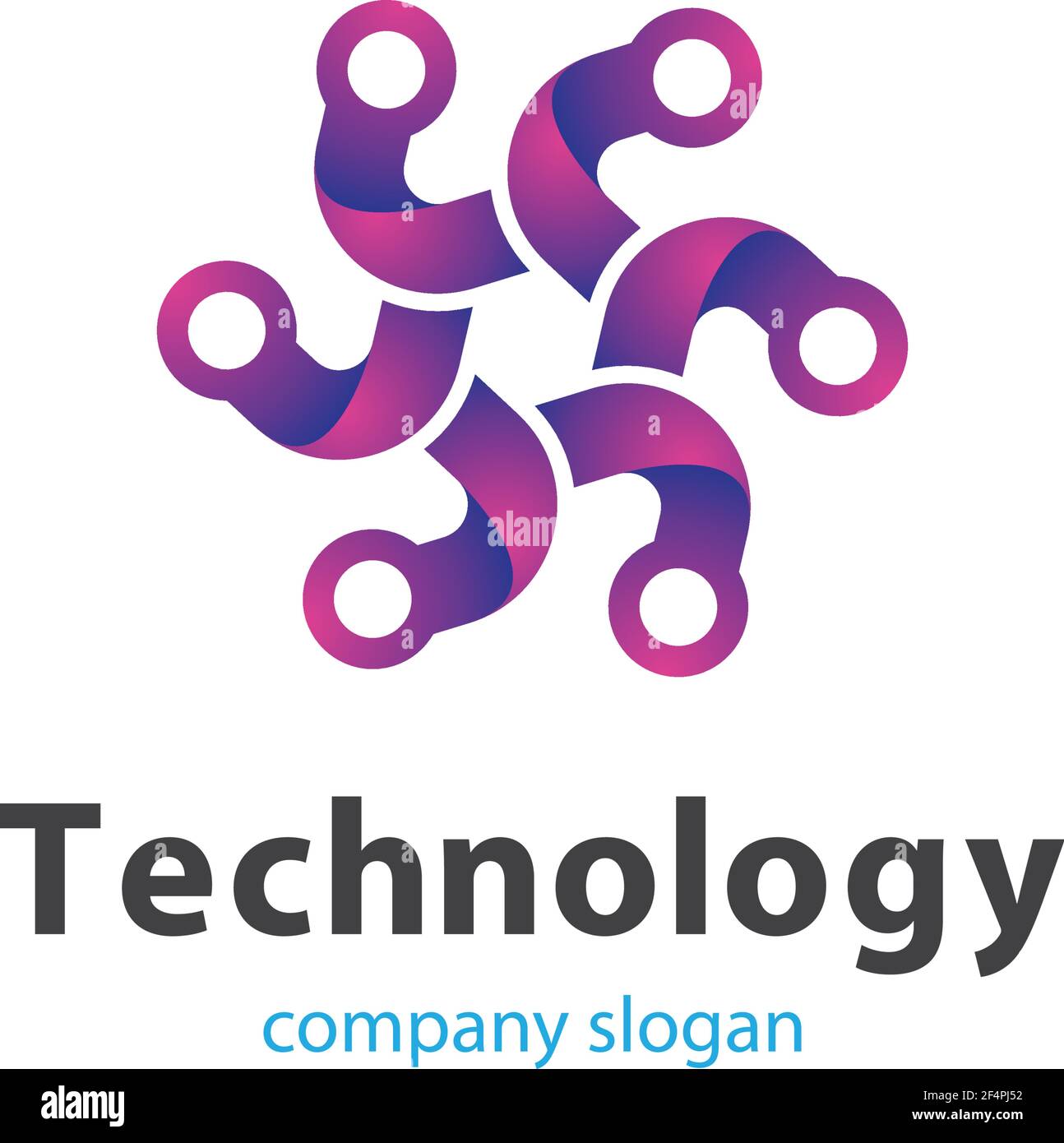 Circular technology circuit icon logo vector illustration design Stock ...