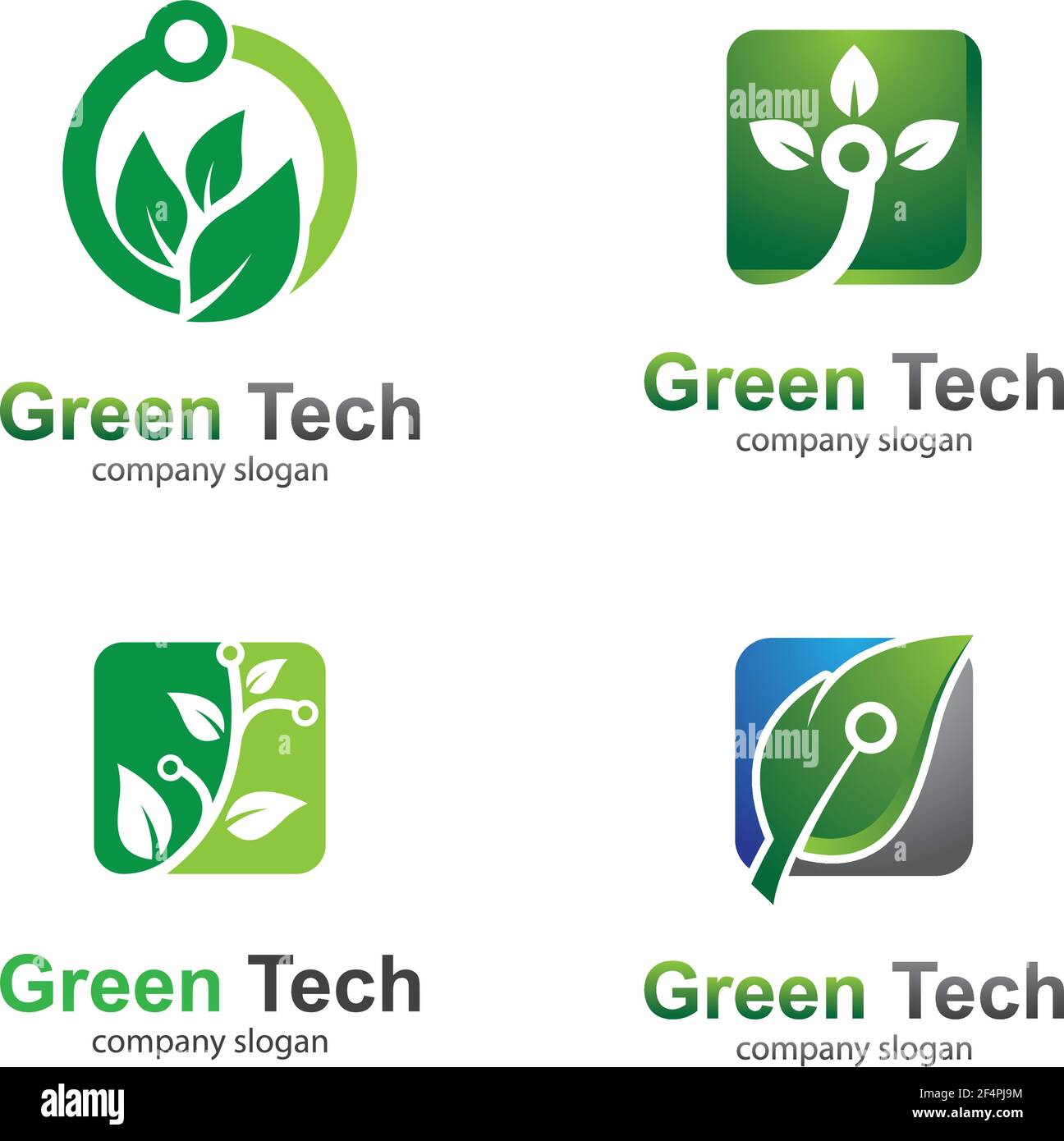 Green technology logo template vector icon illustration Stock Vector ...