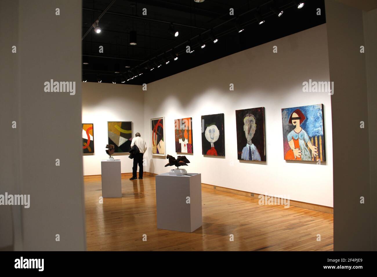 Inside an art gallery Stock Photo - Alamy