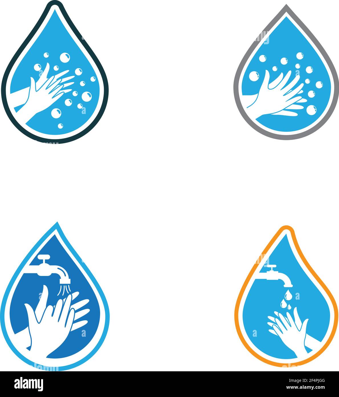 Hand wash logo template vector icon design Stock Vector Image & Art - Alamy