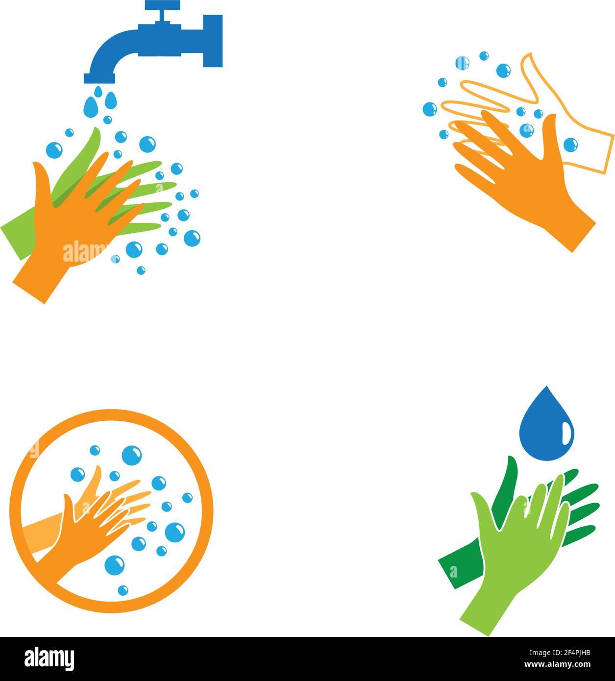 Hand wash logo template vector icon design Stock Vector Image & Art - Alamy