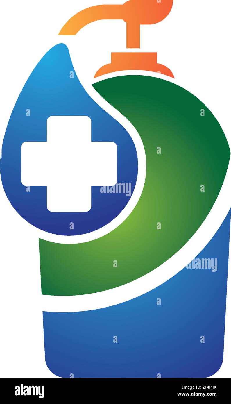 Hand sanitizer icon logo vector design Stock Vector Image & Art - Alamy